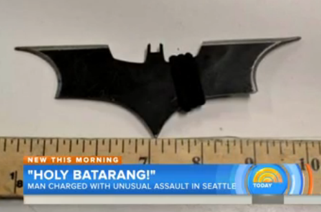 ZING! POW! Suspect flings 'batarang' at Seattle police ...
