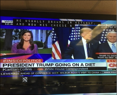 CNN covers Trump 'going on a diet' in ongoing obsession with president ...