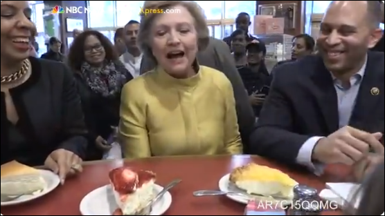NBC shares clip of Hillary eating cheesecake as Dems poised to carve ...