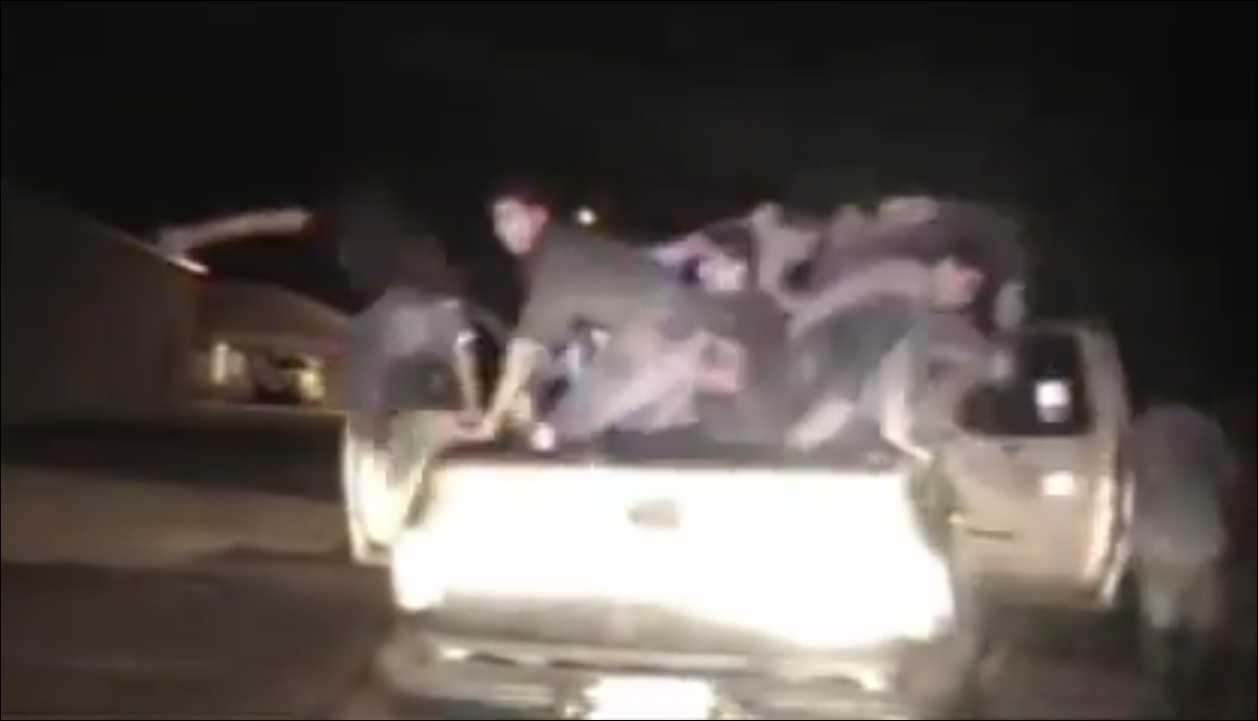 VIDEO: 16 illegals erupt out of pickup truck during traffic stop ...